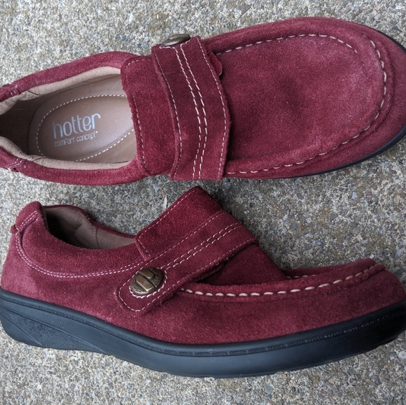 hotter | Shoes | Hotter Concept Burgundy Red Leather Shoes 65m | Poshmark